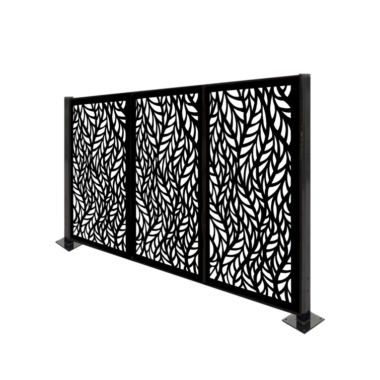 porpora-4-3-ft-h-x-6-3-ft-w-blowing-leaves-metal-fence-panel